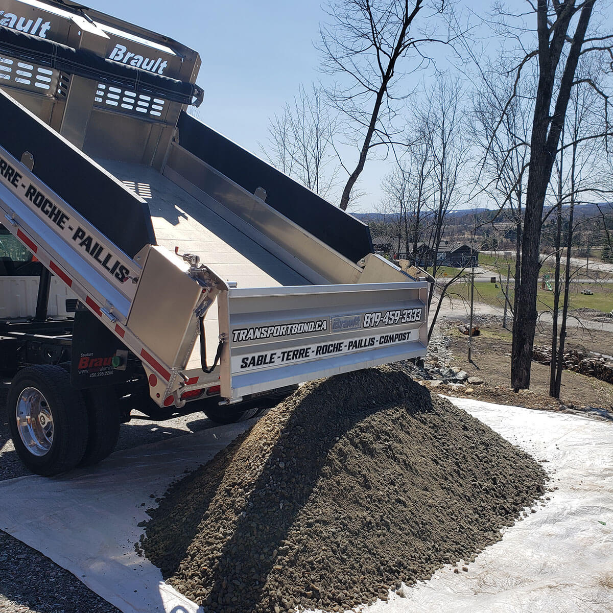 Livraison de roche – Transport Bond (819) 459-3333